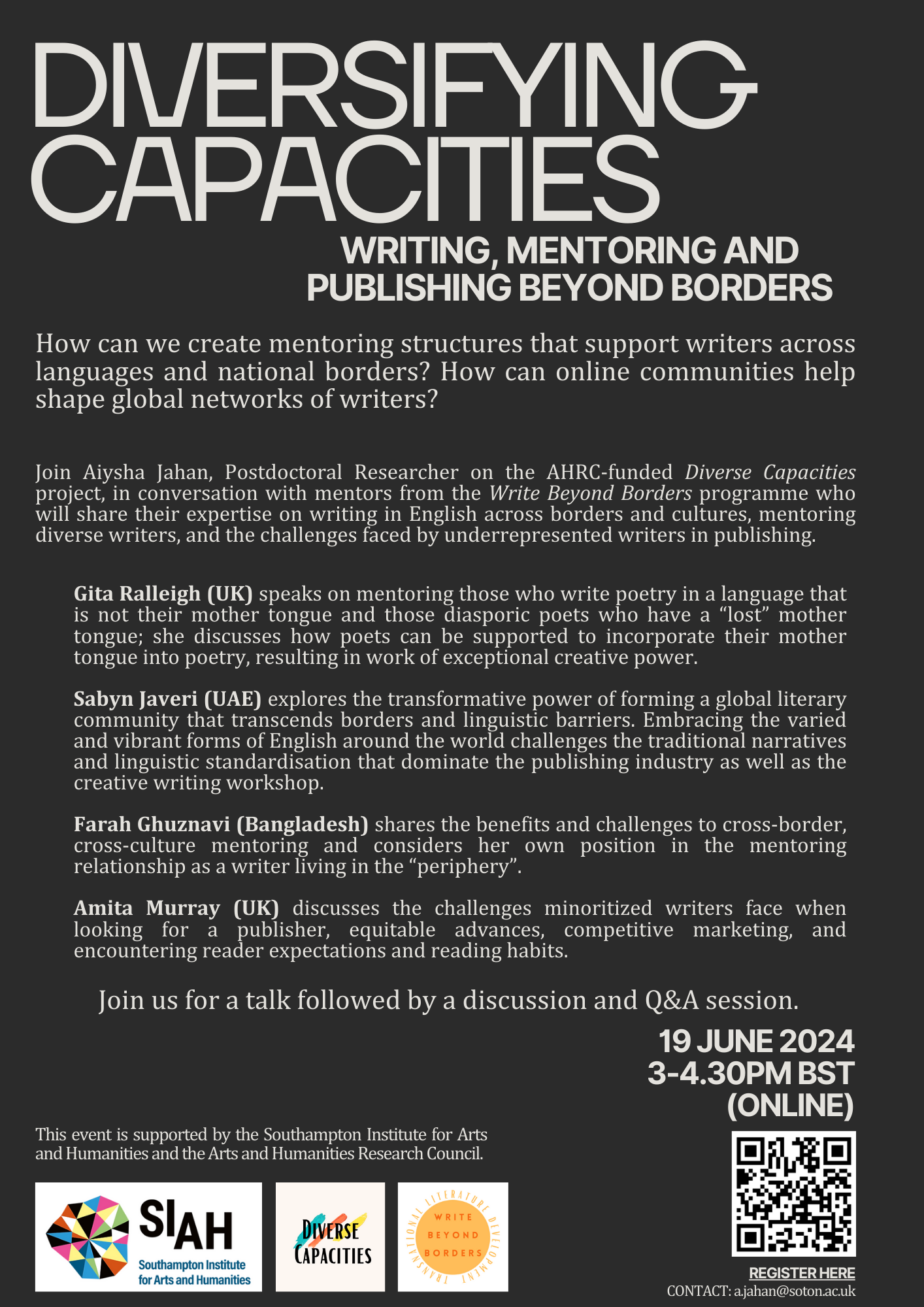 Diversifying Capacities – Write Beyond Borders